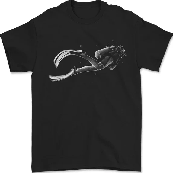 A Lone Scuba Diver Diving Mens Womens S-5XL T-Shirt - Walmart.com
