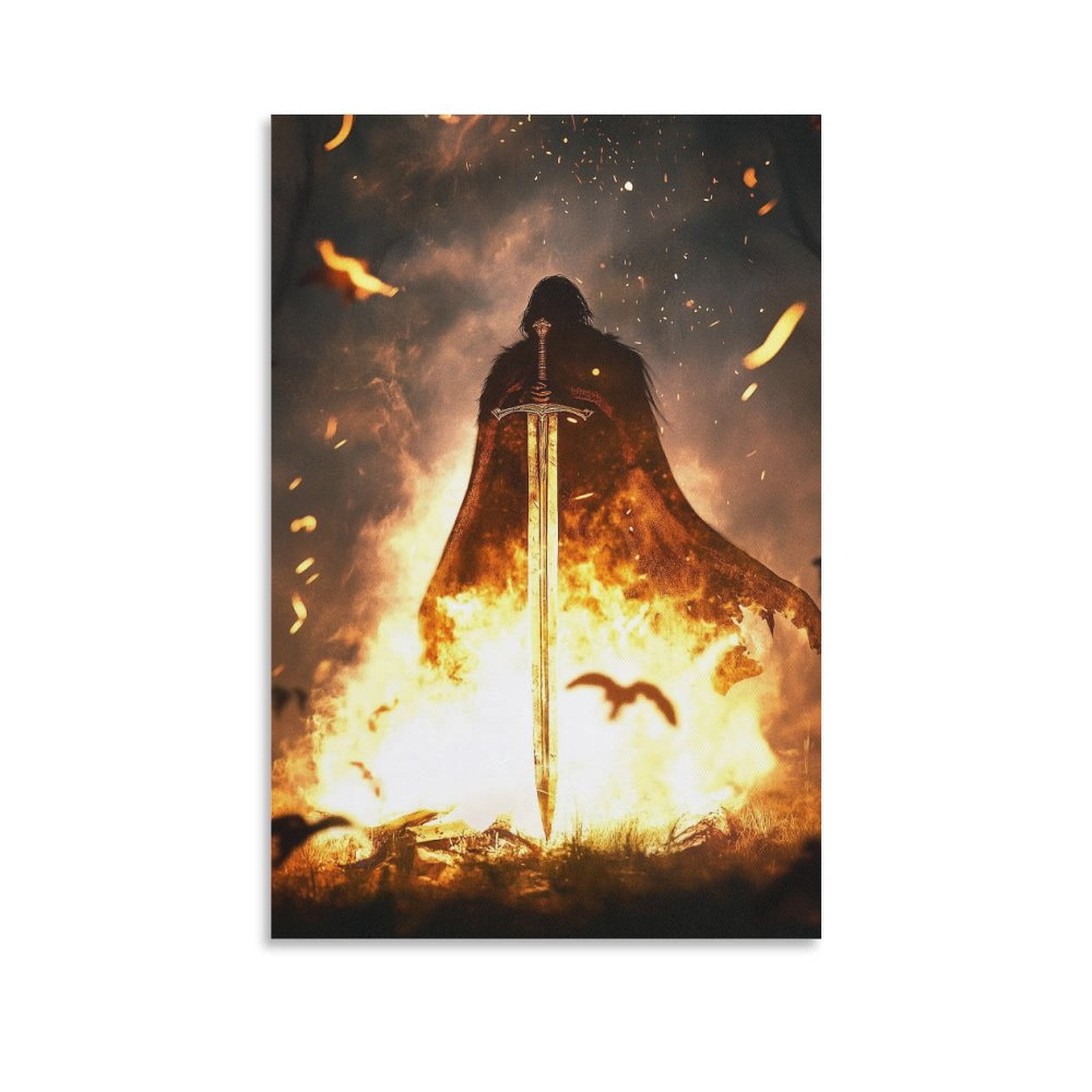 A Long Sword Artwork Artworks Canvas Poster Room Aesthetic Wall Art ...