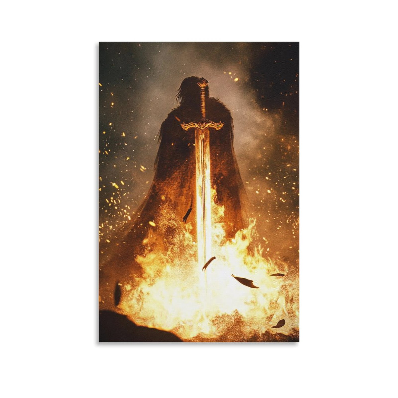 A Long Sword Hanging Painting Canvas Poster Wall Art Picture Prints ...