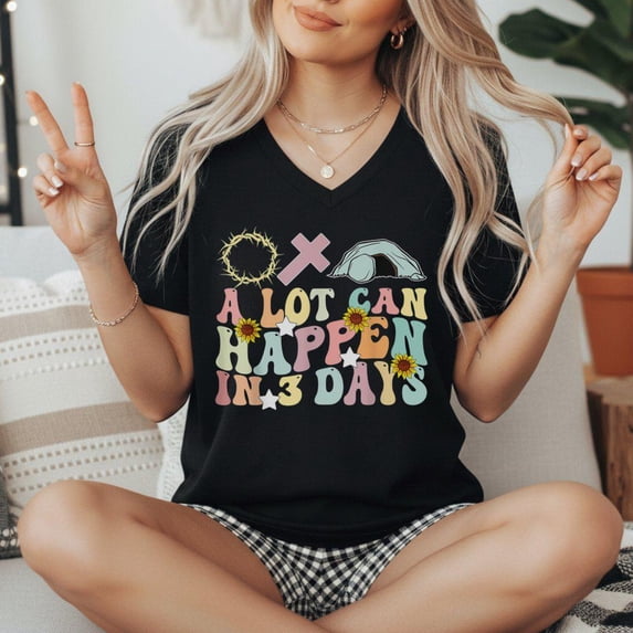 A Lot Can Happen in 3 Days Shirt Easter Faith Shirt with Religious ...