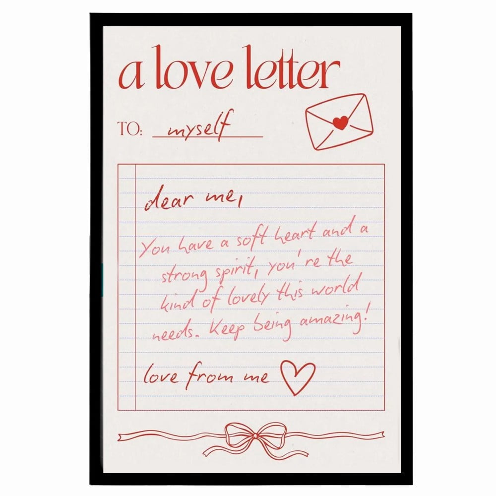 A Love Letter to Myself Print, Self Love Wall Art, Positive Affirmation ...