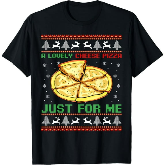 A Lovely Cheese Pizza Just For Me Christmas Tree T-Shirt Tee - Walmart.com