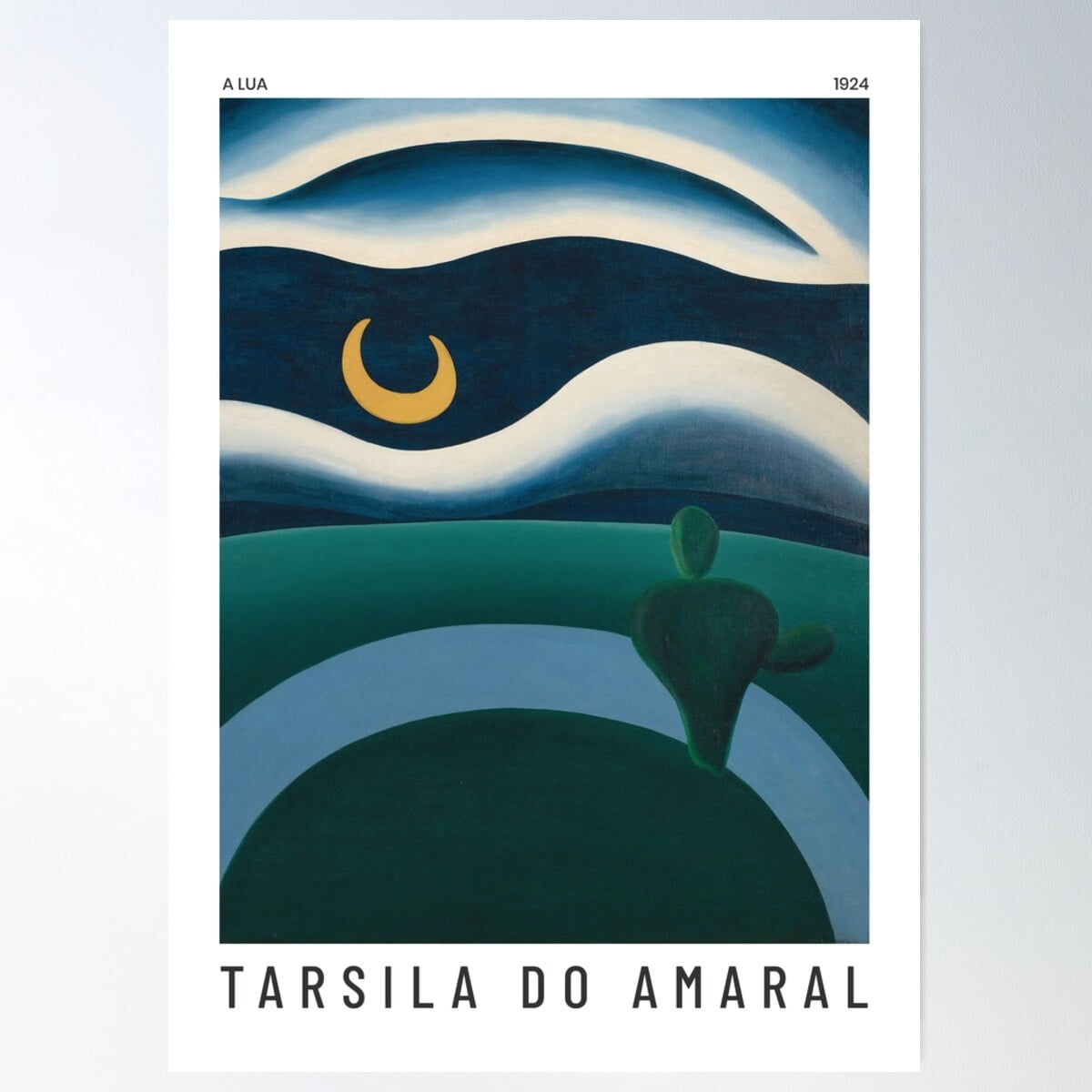 A Lua - Tarsila Do Amaral - Art Poster Poster Wall Art, Modern Wall Decor For Living Room ...