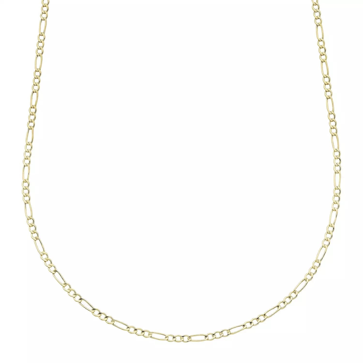 A&M 14k Yellow Gold 2mm Figaro Chain Necklace, 16”–24”, Lobster Clasp ...