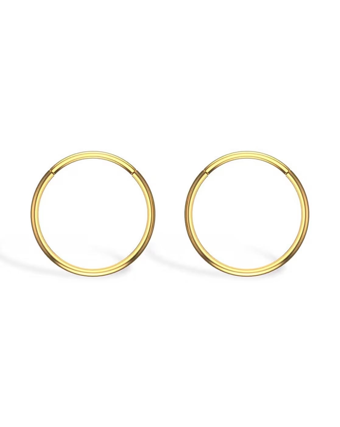 A&M 14k Yellow Gold Endless Hoops, 16mm, with Endless Back, Women’s ...