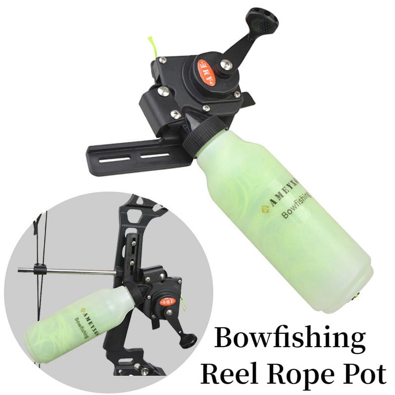 A.M.E Compound Bow Fishing Reel Rope Pot ABS Aluminum Alloy Bowfishing ...