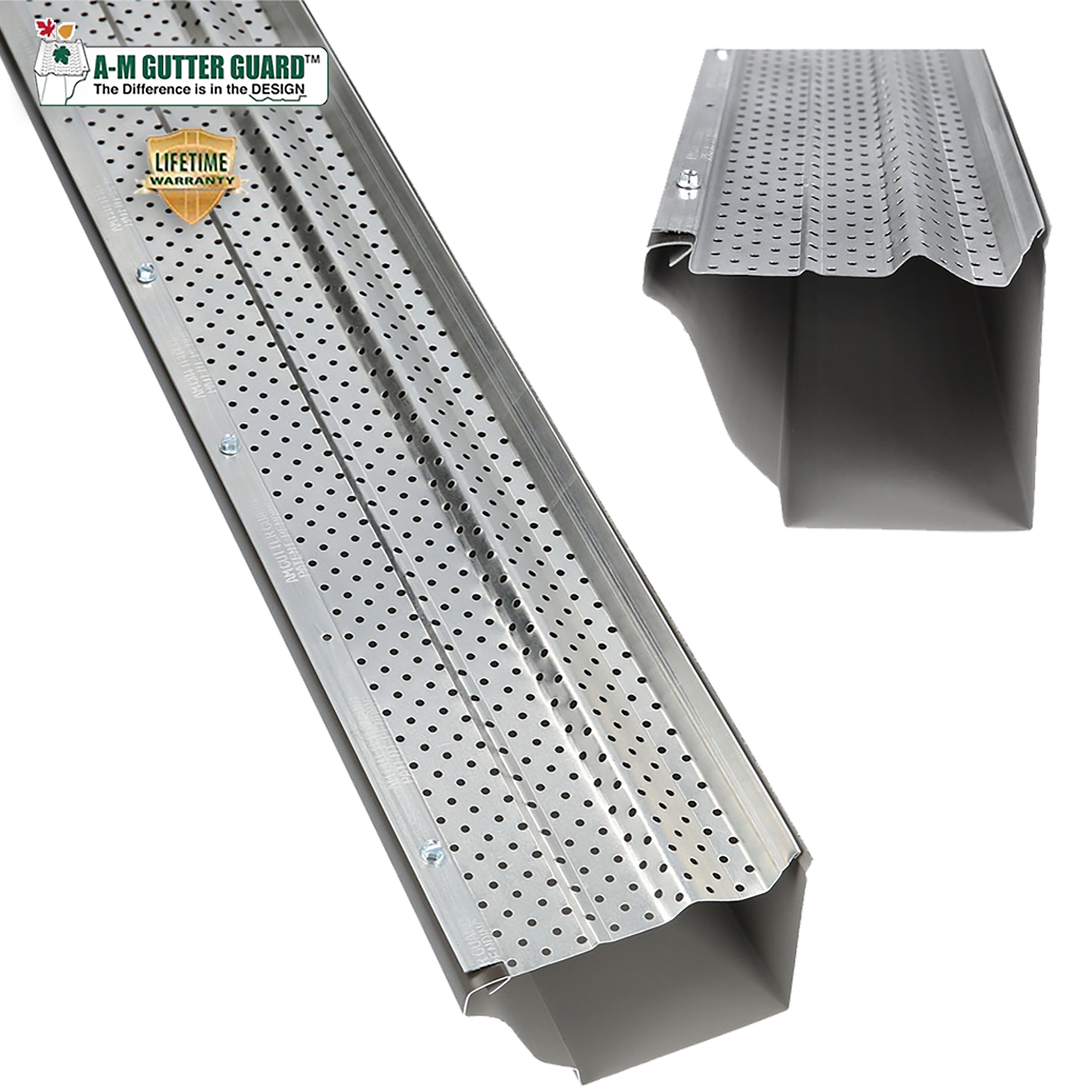 A-M Gutter Guard - 6" (100 feet, Mill Finish) Heavy-Duty Aluminum ...