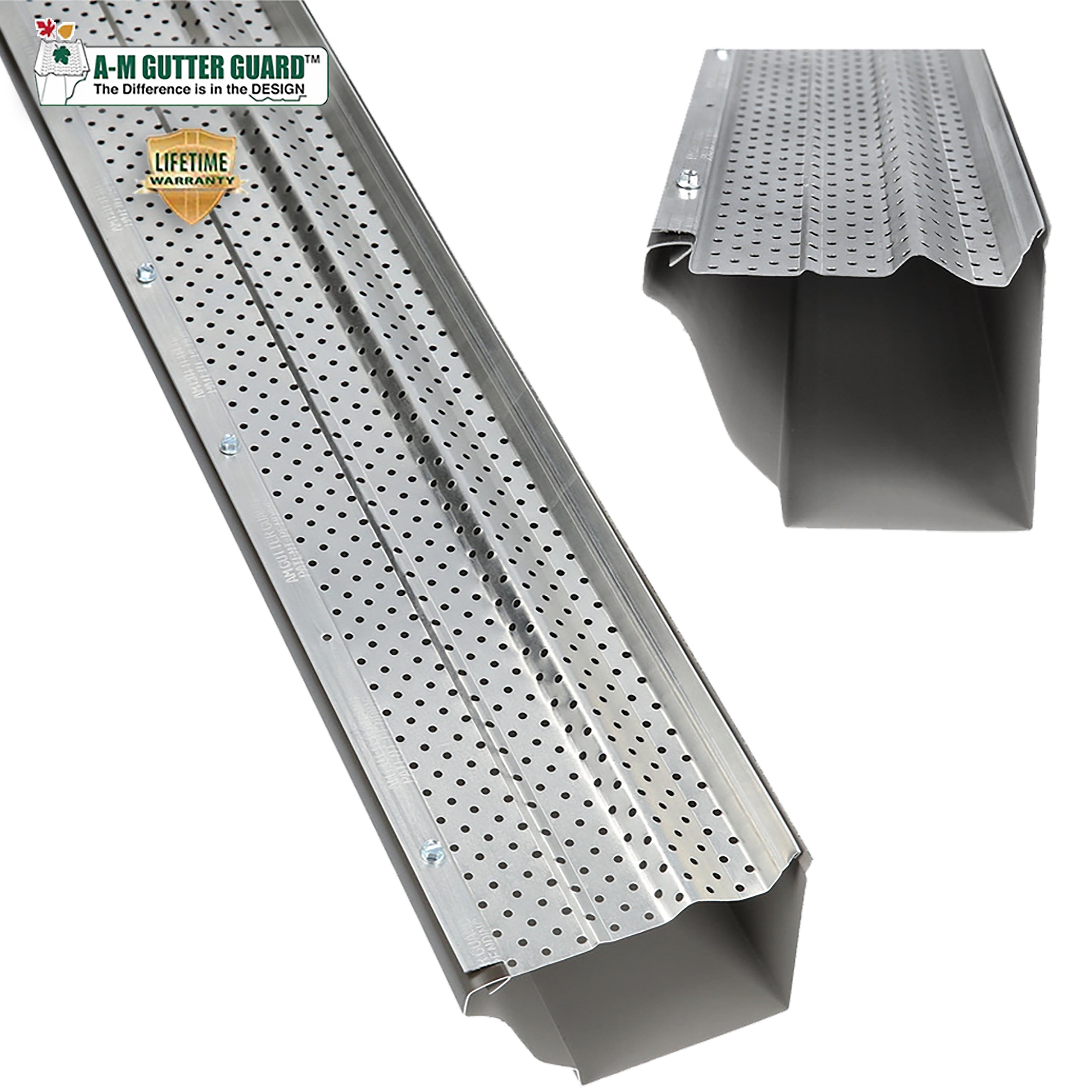 A-M Gutter Guard - 6" (31 feet, Mill Finish) Heavy-Duty Aluminum Gutter ...