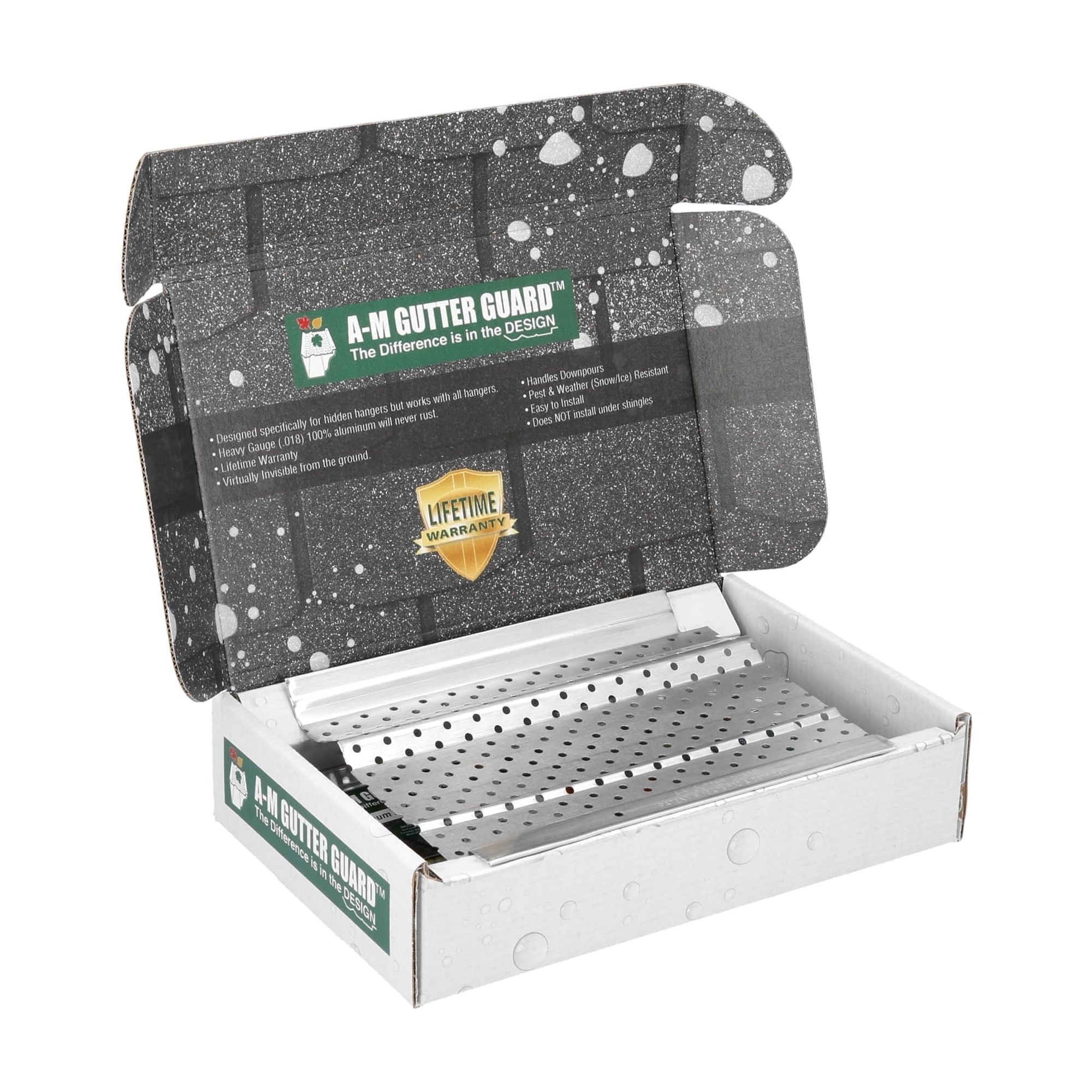 A-M Gutter Guard - Heavy-Duty Aluminum - Sample Pack - Includes both 5 ...