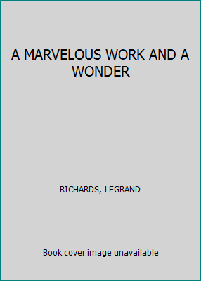 Pre-Owned A MARVELOUS WORK AND A WONDER (Paperback) 0877477752 ...