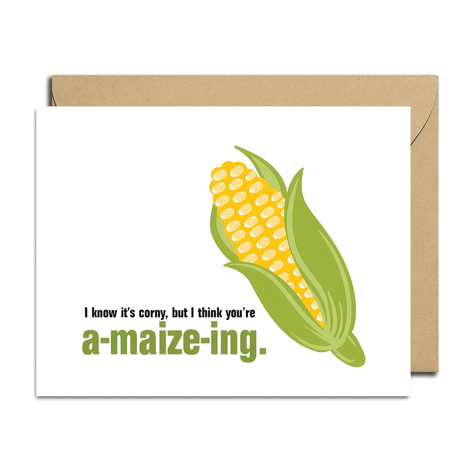 A-Maize-Ing Corn Card - Funny Greeting Card with Envelope - Perfect for ...