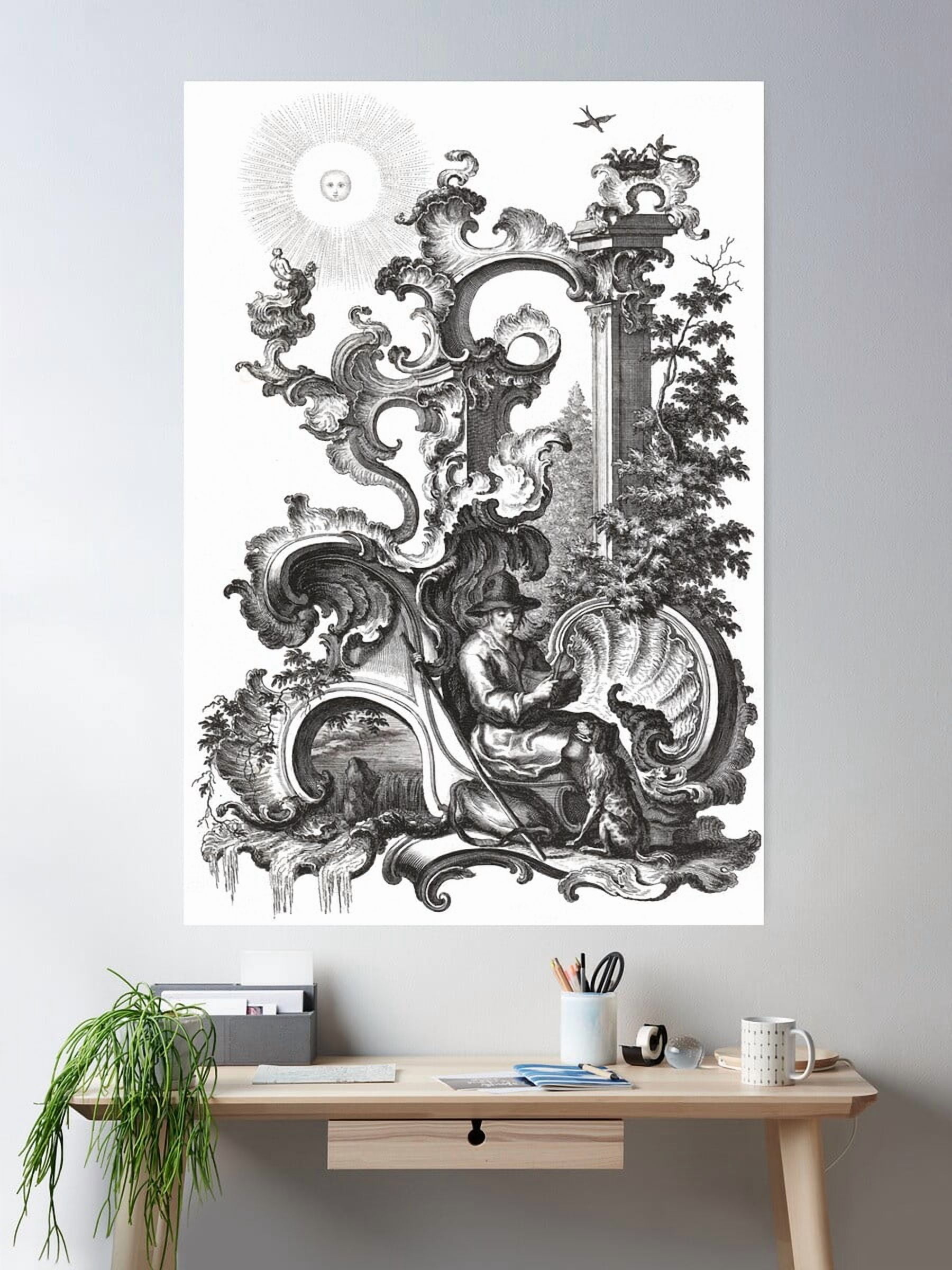 A Man And His Dog At Noon Baroque Poster Wall Art Modern Wall Decor For ...