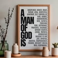 A Man Of God Is Christian Poster, Christian Poster, Wall Art For Men ...