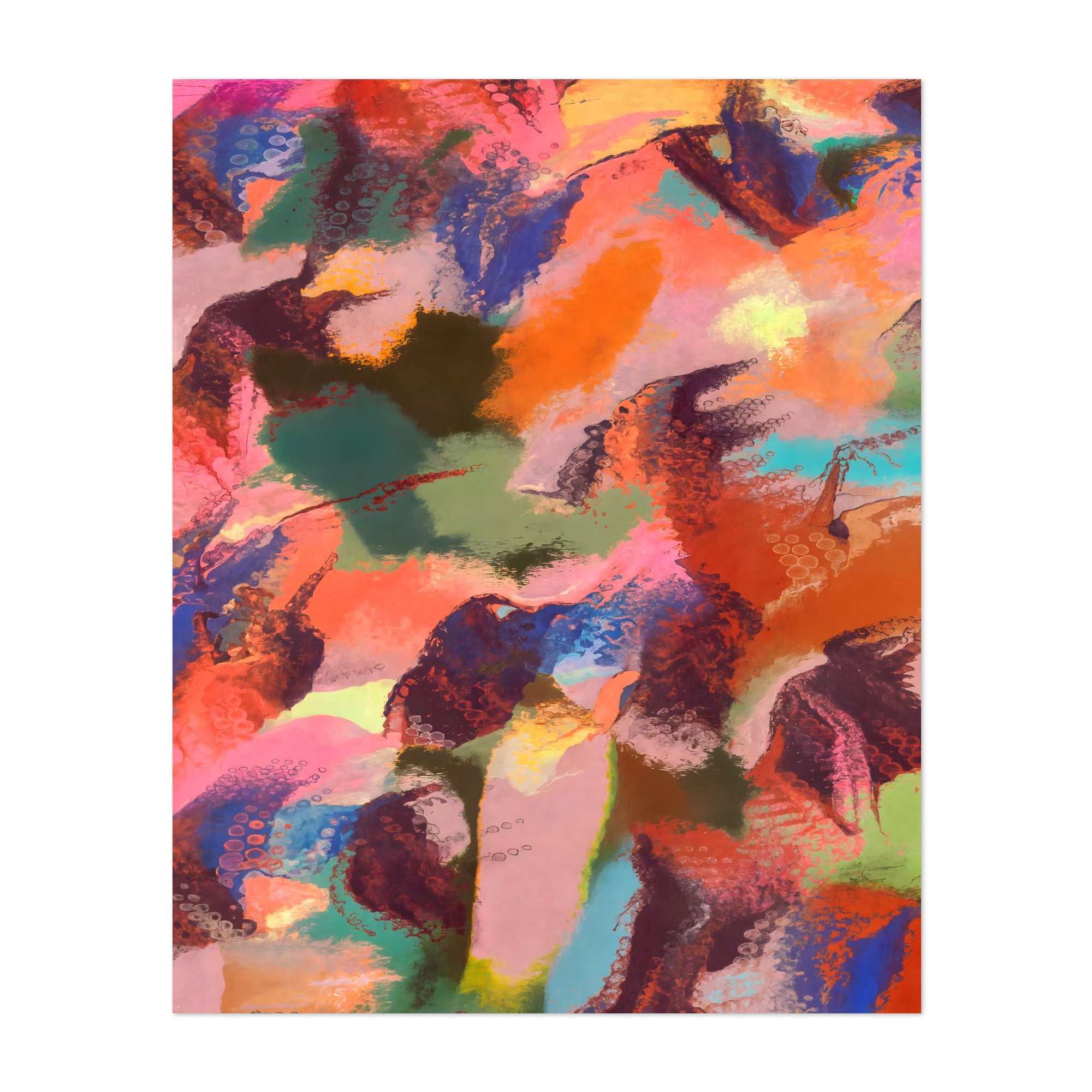 A Maroon Dream - Painting Abstract Modern Art Surrealism Psychedelic ...