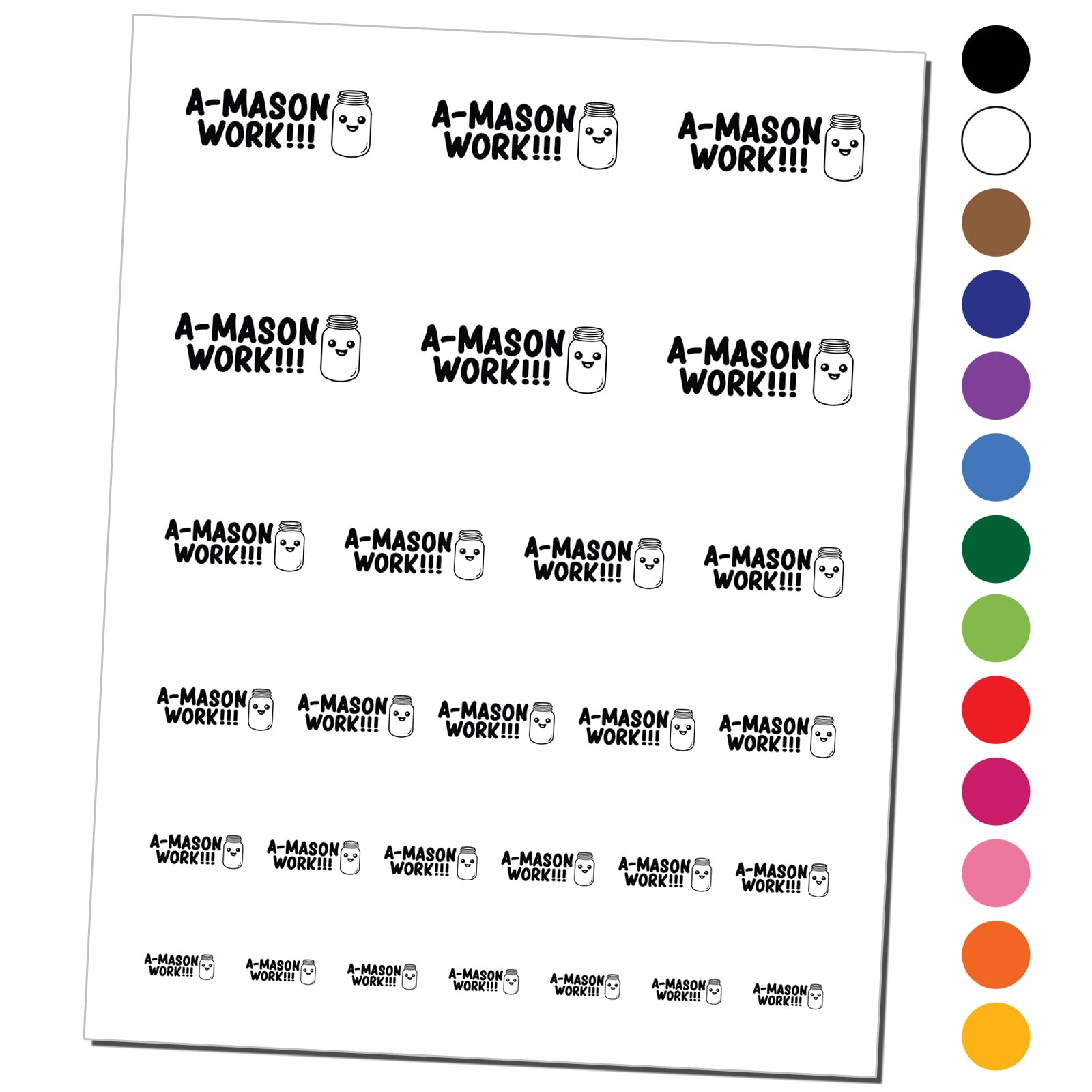 A-Mason Amazing Work Jar Teacher Student School Water Resistant ...