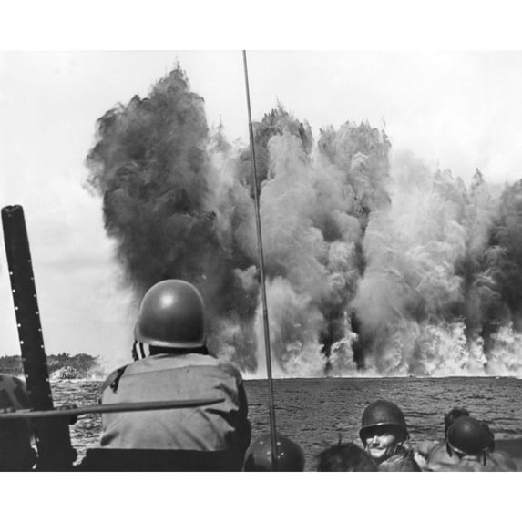 A Massive Wall Rises From The Water Of Peleliu From An Underwater ...