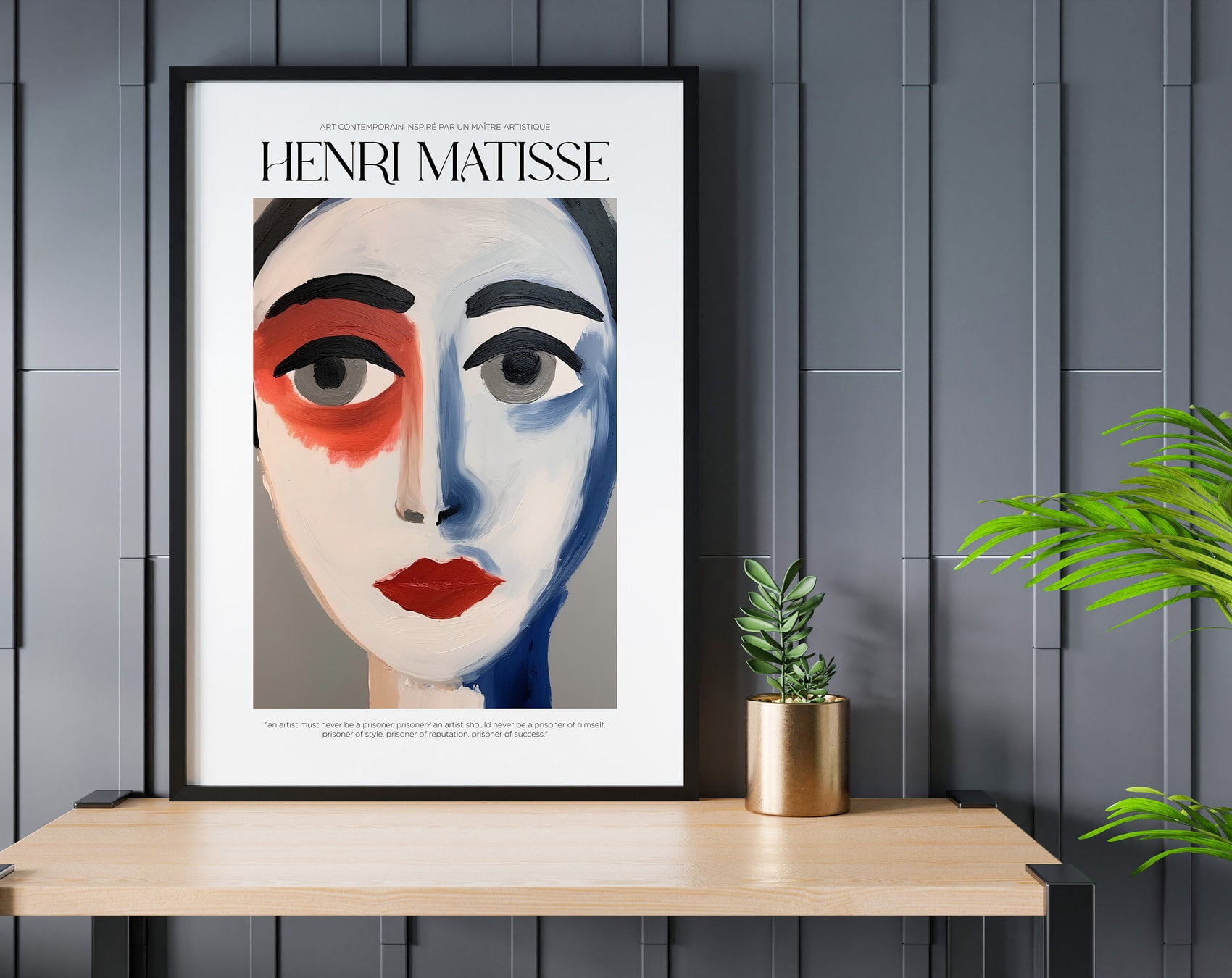 A Matisse Portrait Framed Poster Print Artist Inspired Exhibition ...