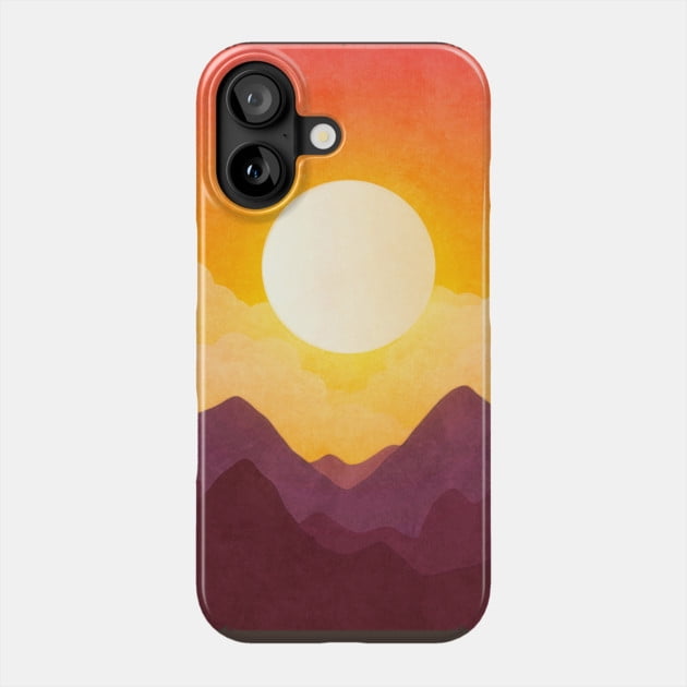 A Mellow Mountain Sunset in a Vintage Seventies Style for iPhone 11, 12 ...