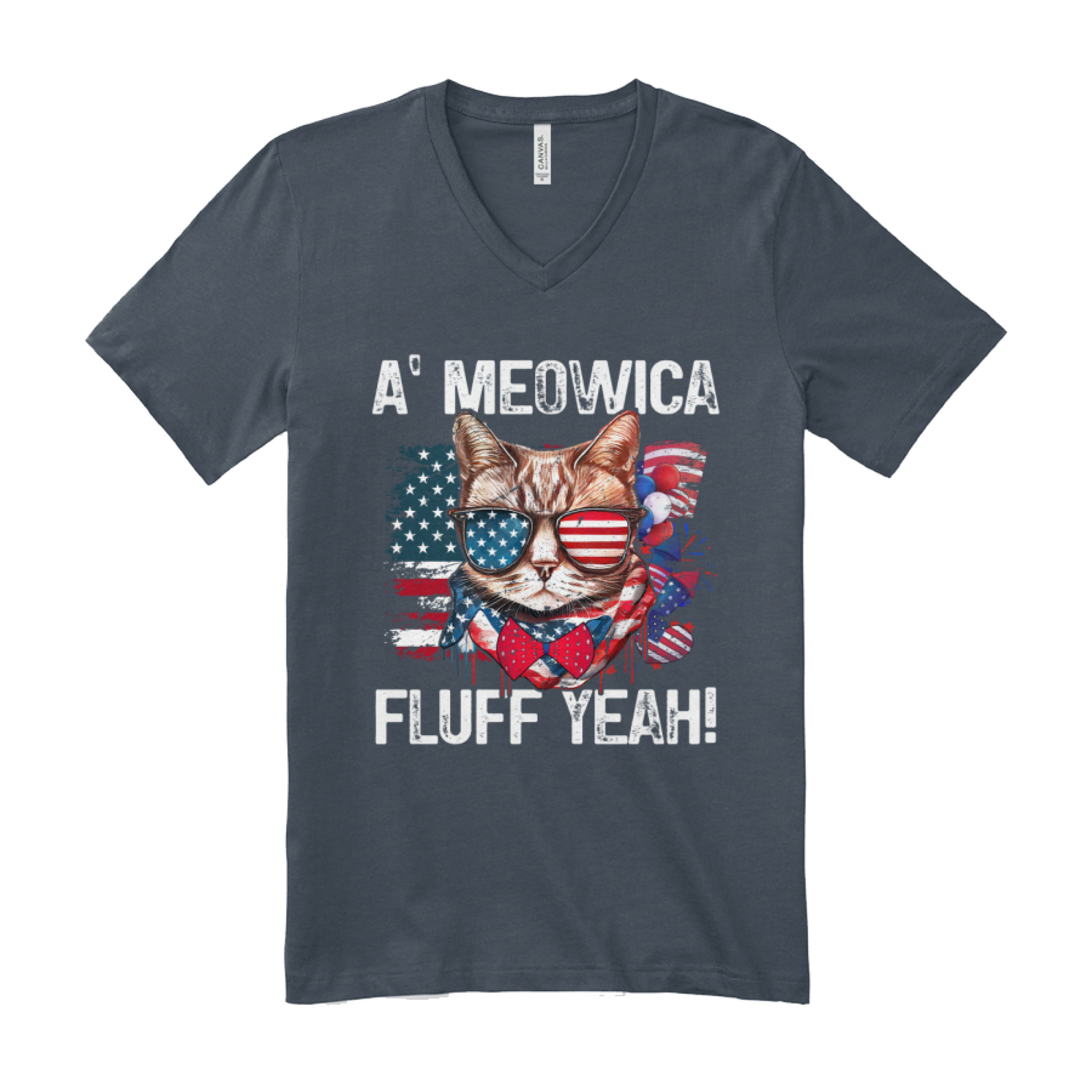 A' Meowica Fluff Yeah Patriotic American 4th Of July Cat Lover Gift ...