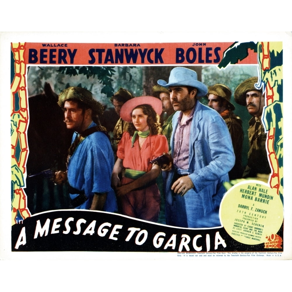 A Message To Garcia Movie Poster Masterprint - Walmart.com