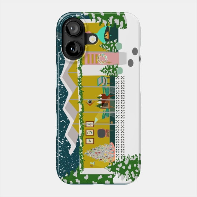 A Mid-Century Modern Holiday Party Scene Graphic Case for iPhone 11 ...
