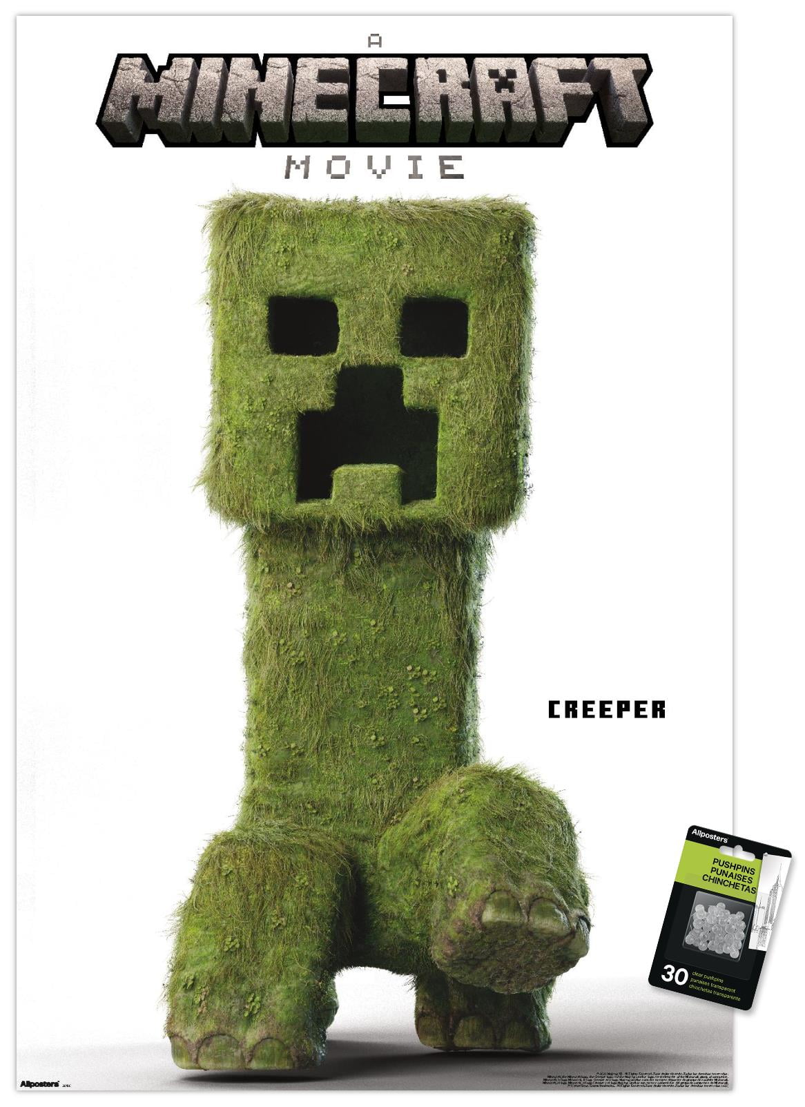 A Minecraft Movie - Creeper Feature Series Wall Poster with Push Pins ...