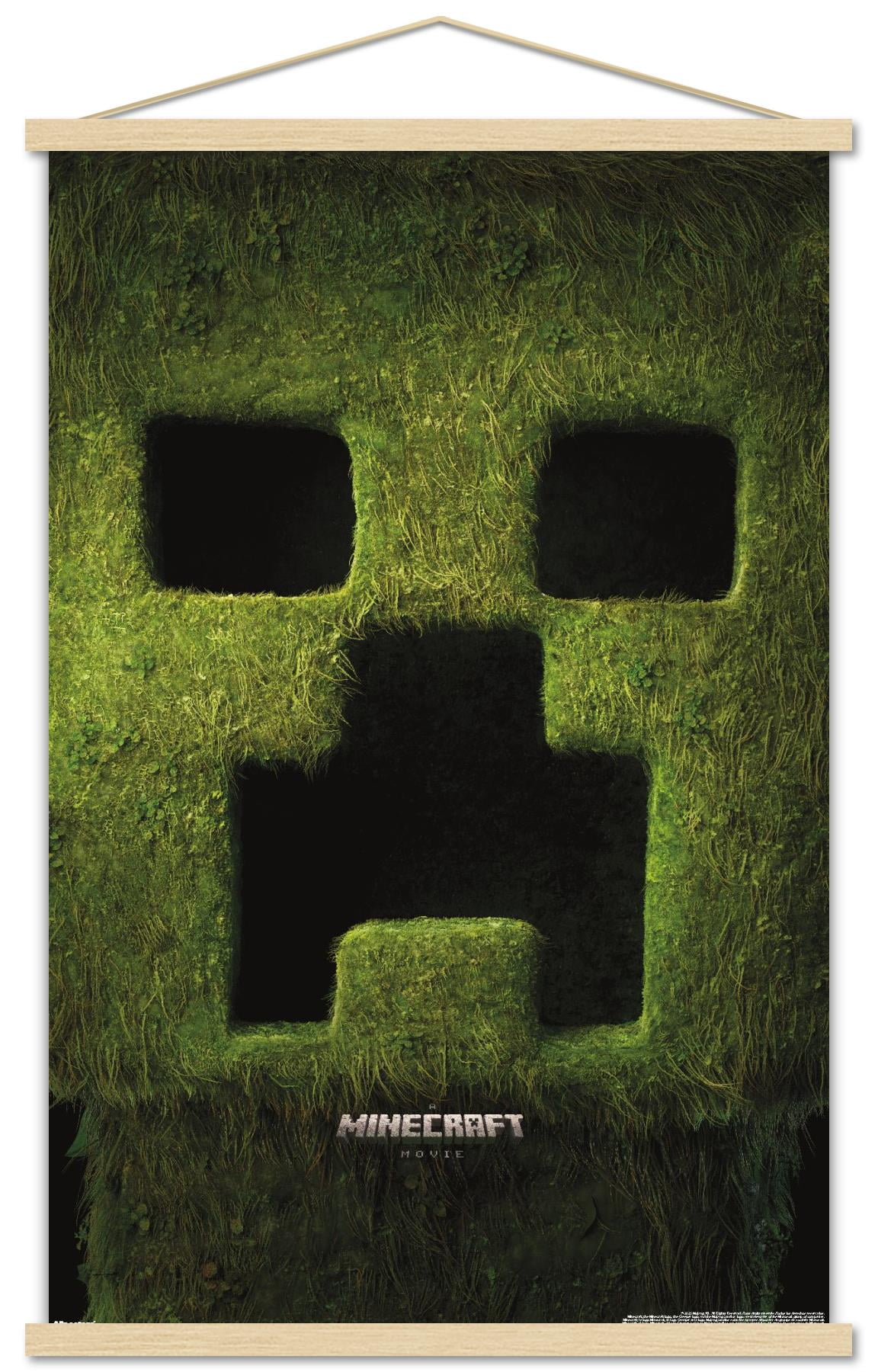 A Minecraft Movie - Creeper Teaser One Sheet Wall Poster with Magnetic ...