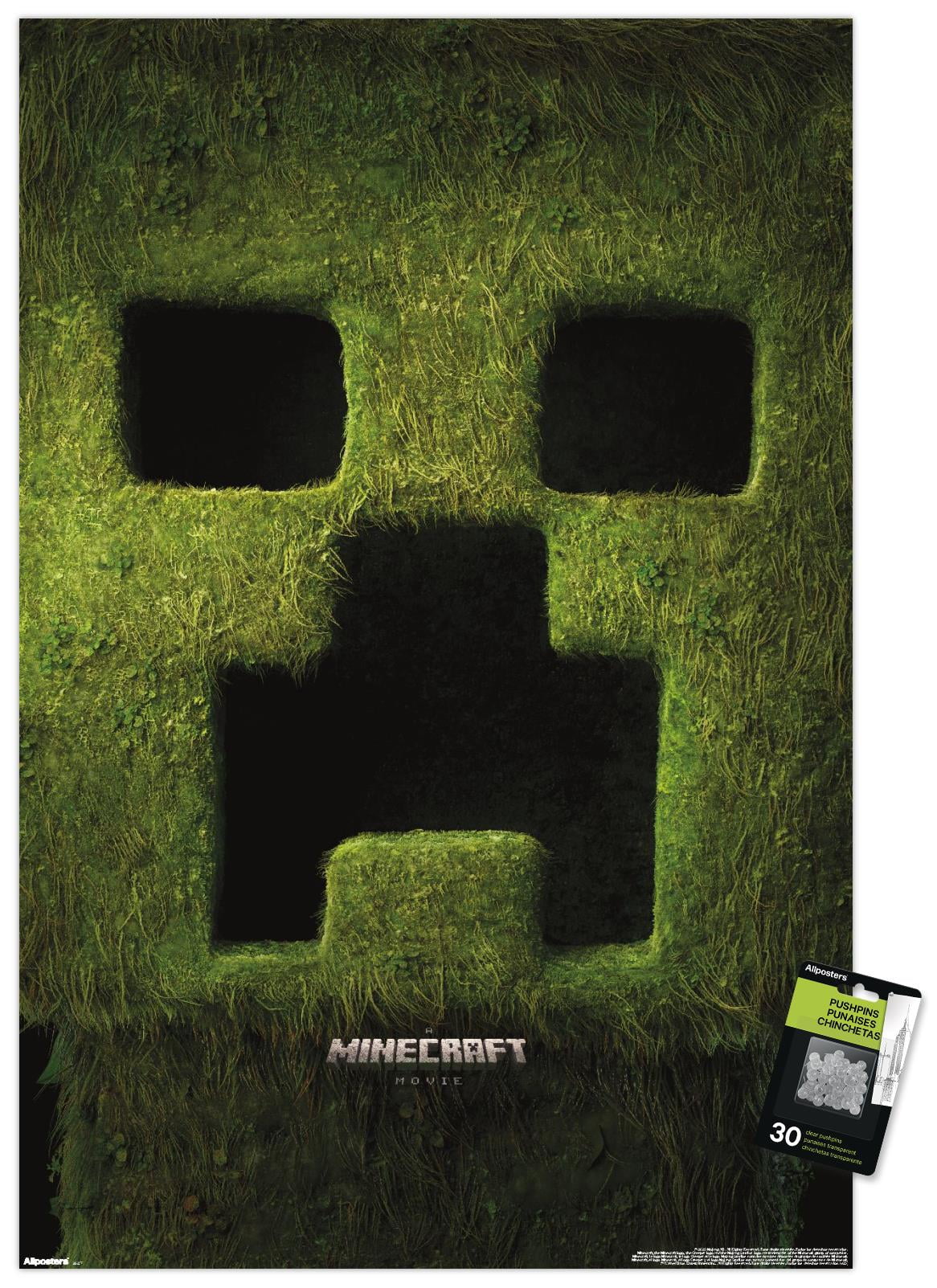 A Minecraft Movie - Creeper Teaser One Sheet Wall Poster with Pushpins ...
