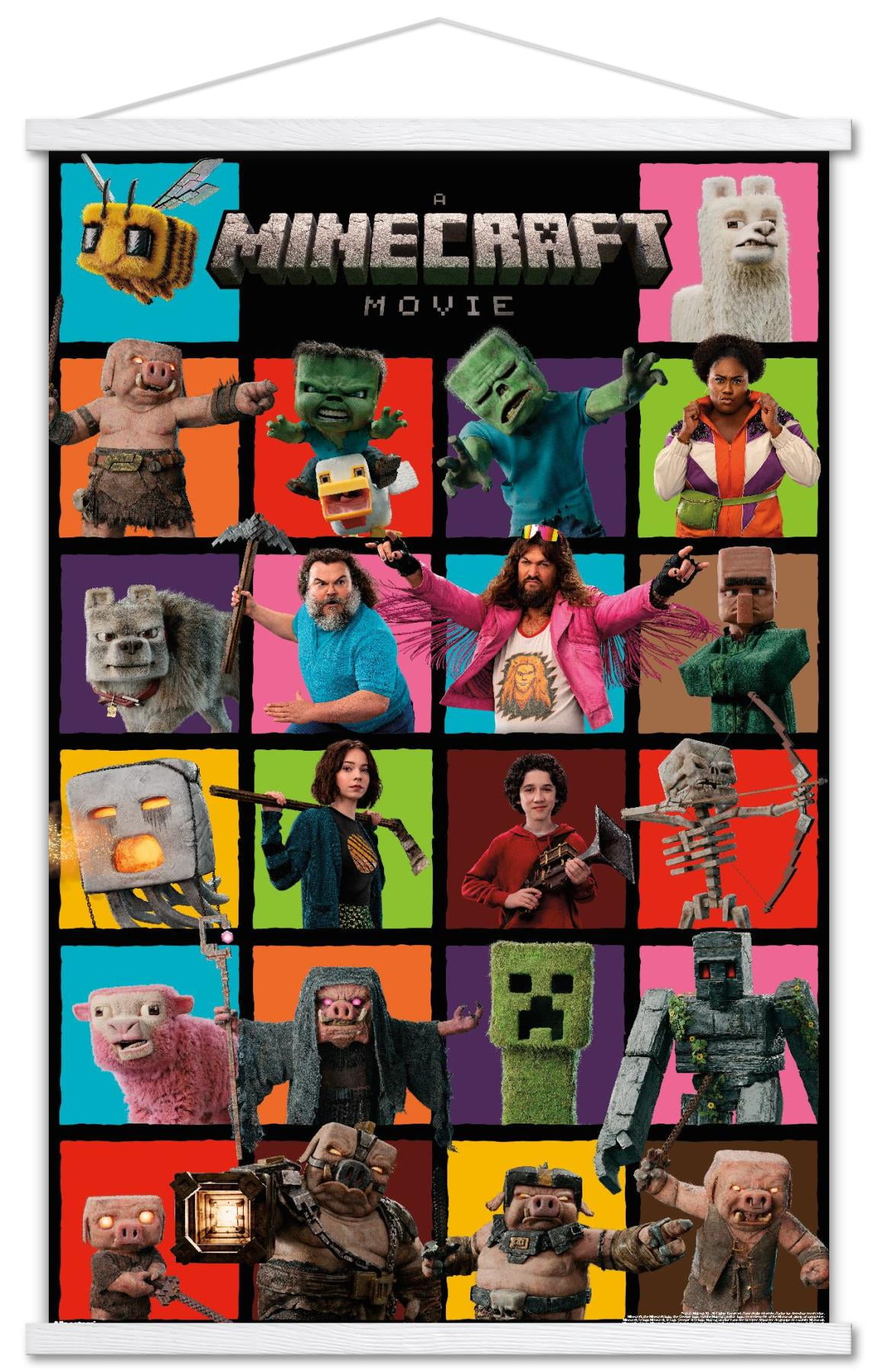A Minecraft Movie - Grid Wall Poster with Magnetic Frame, 22.375" x 34 ...