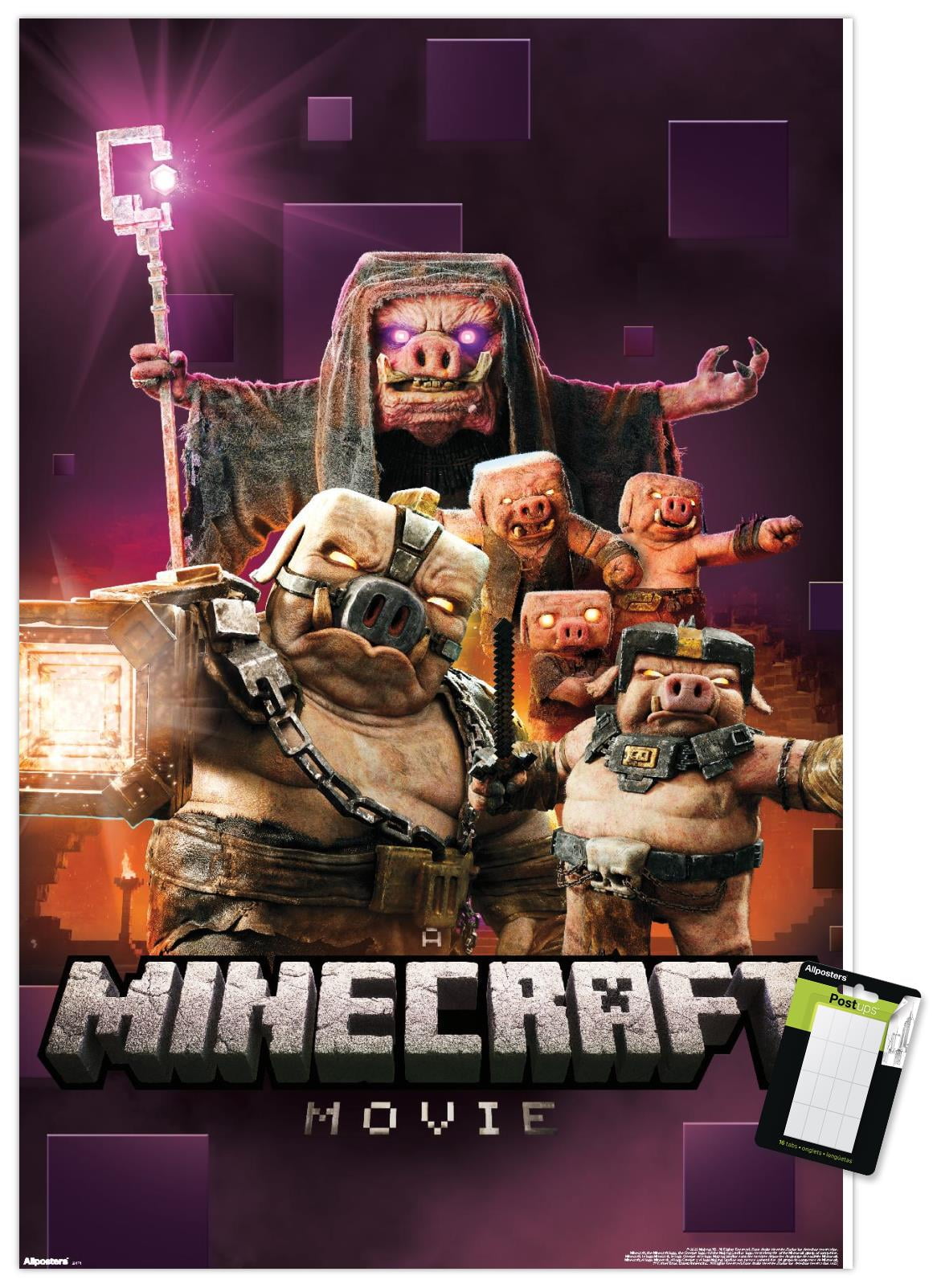 A Minecraft Movie - Hog Collage Wall Poster, 14.725" x 22.375 ...
