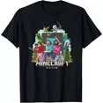 A Minecraft Movie Main Characters Group Shot Cartoon Style T-Shirt ...