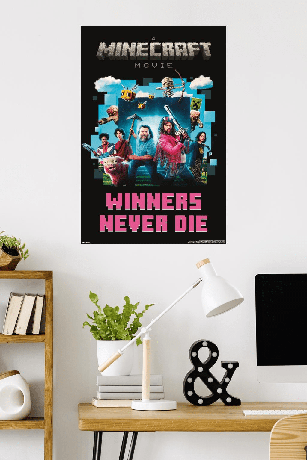 A Minecraft Movie Poster And Canvas- Zombie, Creeper, Skeleton ...