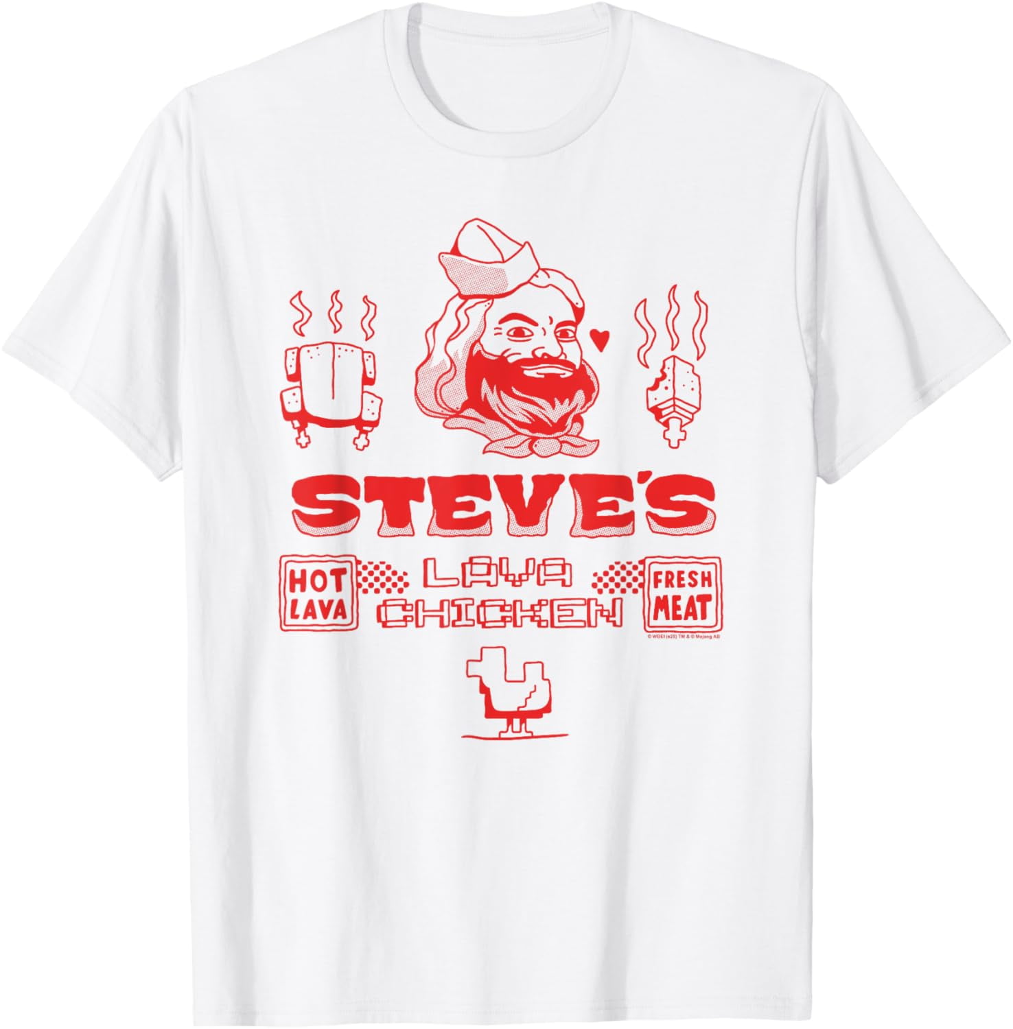 A Minecraft Movie Steve'S Lava Chicken Restaurant Logo T-Shirt Unisex S ...
