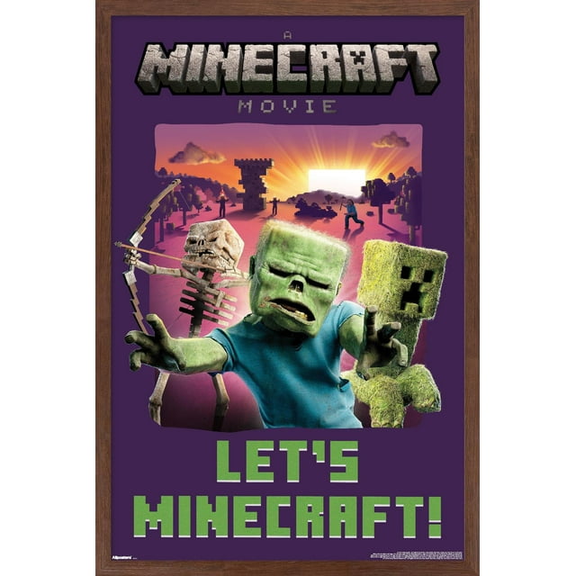 A Minecraft Movie - Zombie, Creeper, Skeleton Wall Poster, 14.725" x 22 ...