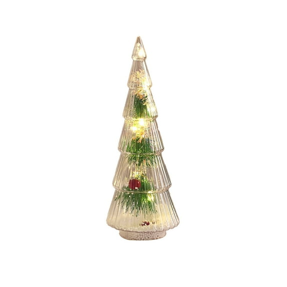 A Mini Christmas Tree Night Light With Led Glow For Desktop Decoration ...