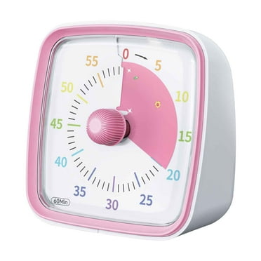 Time Timer PLUS 60 Minute Desk Visual Timer — Countdown Timer with Portable Handle for Classroom ...