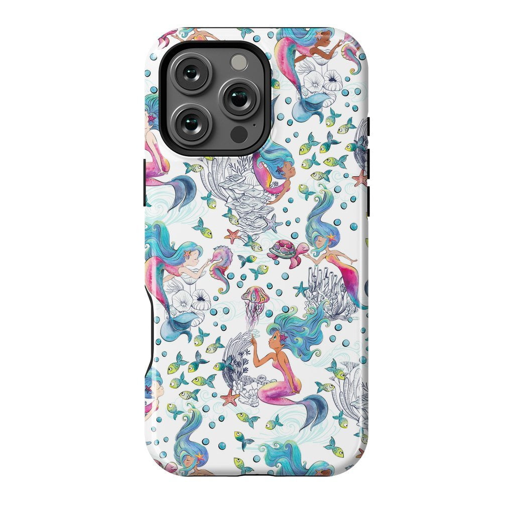 A Modern And Whimsical Mermaid Themed Toile Pattern Tough Case for ...