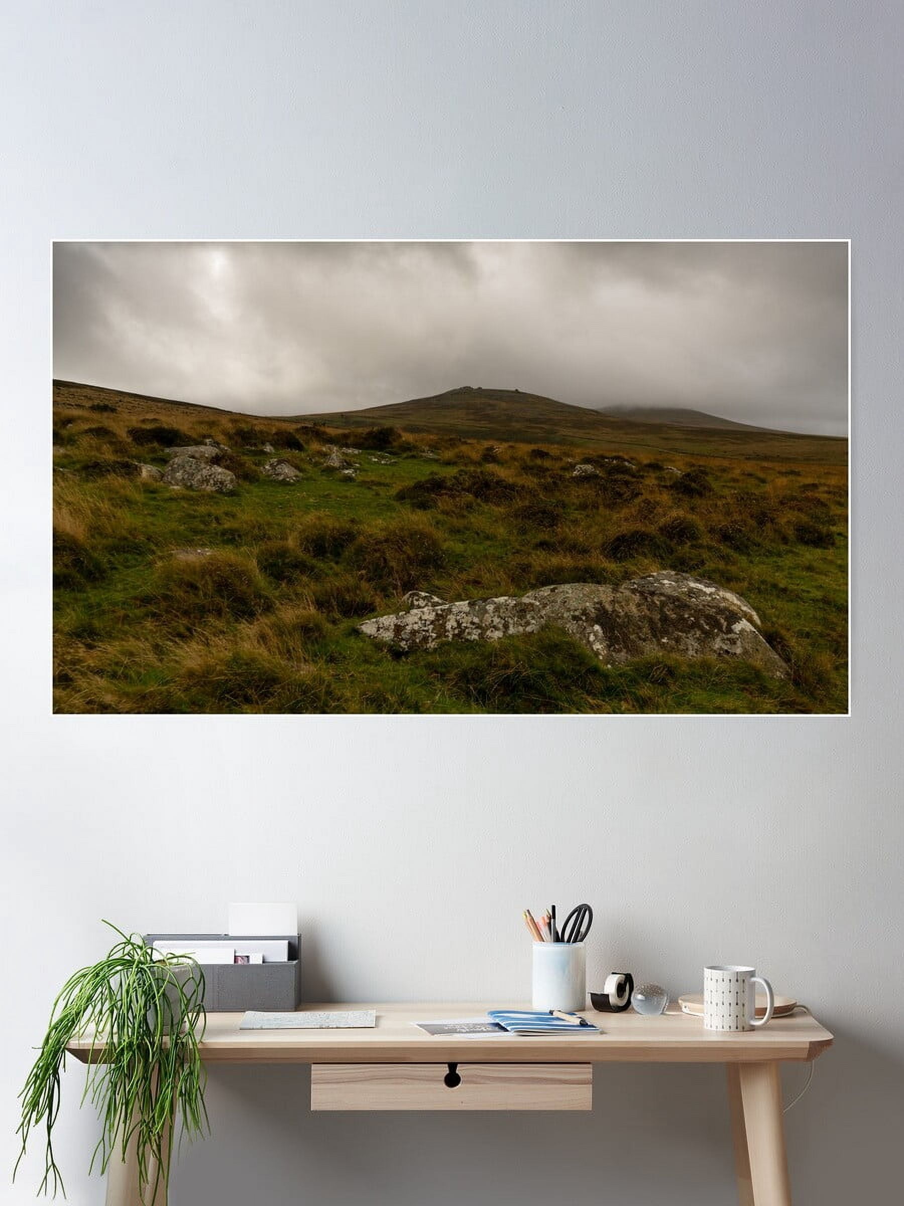 A Moody Scene Near Okehampton Camp On Dartmoor Poster Wall Art Modern ...