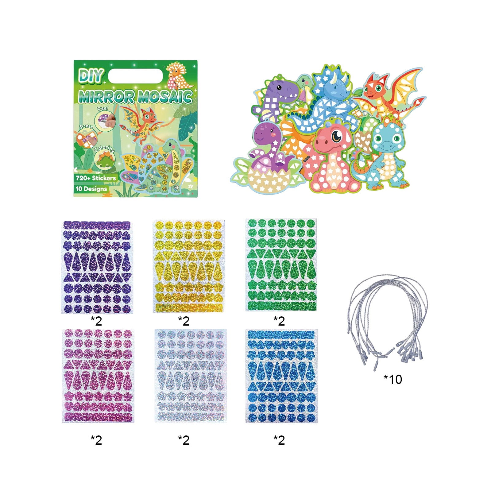 A Mosaic Sticker Craft Set With Multiple Themes For Children'S Handmade ...