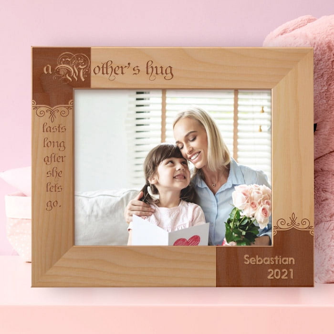 A Mother's Hug Lasts Long After She Lets Go Personalized Wooden Frame ...