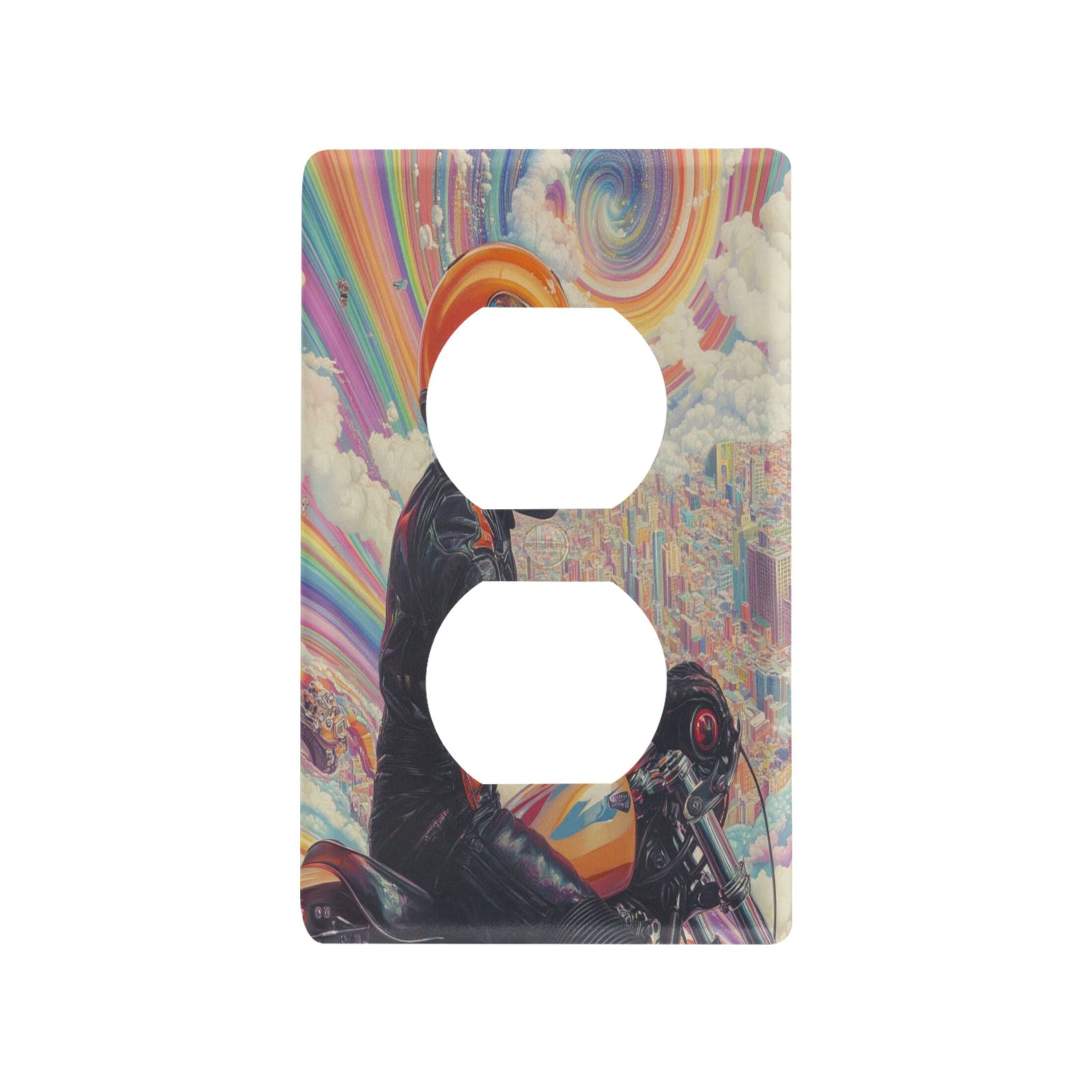 A Motorcycle Man Light Switch Cover Switch Plate Outlet Cover Plug ...
