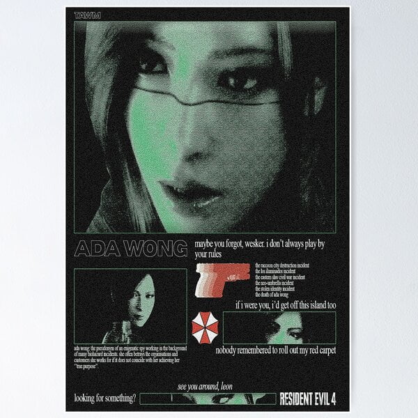 A NEW Ada Wong : Resident Evil : Resident Evil 4 Remake : Graphic Print ...
