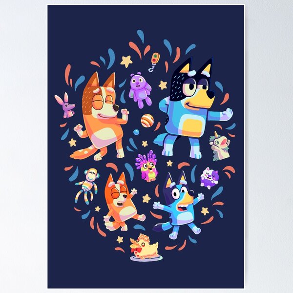 A NEW Dance Mode Bingo Bandit Chilli Heeler Poster - Walmart.com