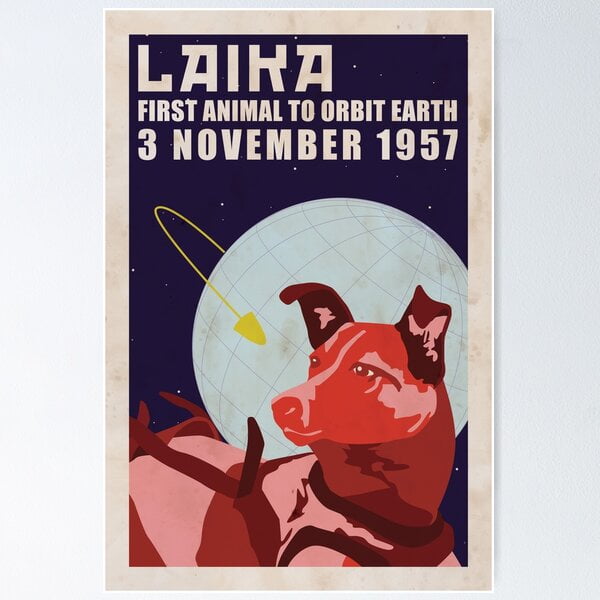 A NEW Laika - Space Dog Poster - Walmart.com