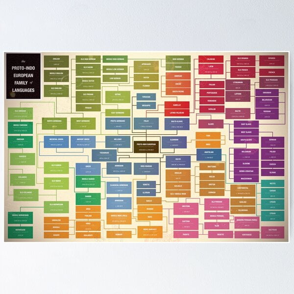 A NEW Language family tree Poster - Walmart.com