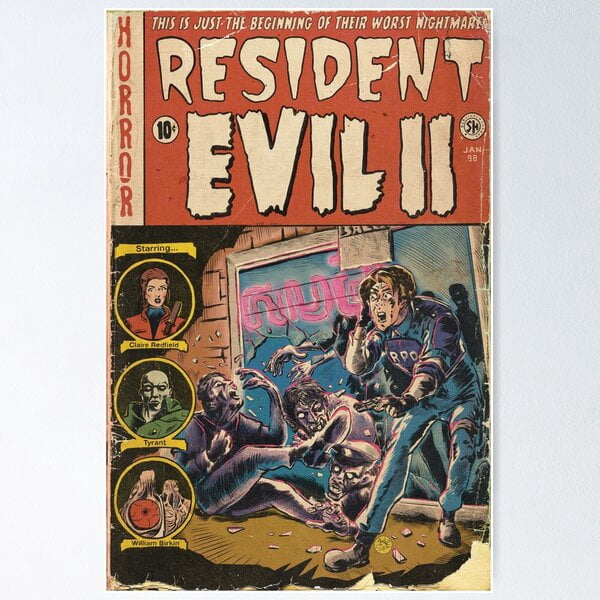 A NEW Resident Evil 2 fan art Comic book cover Poster - Walmart.com