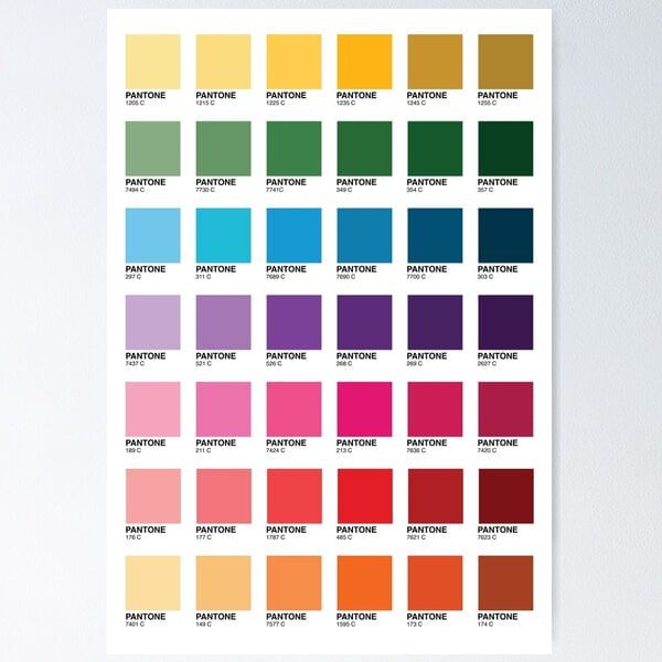 A NEW Shades of Pantone Colors Poster - Walmart.com