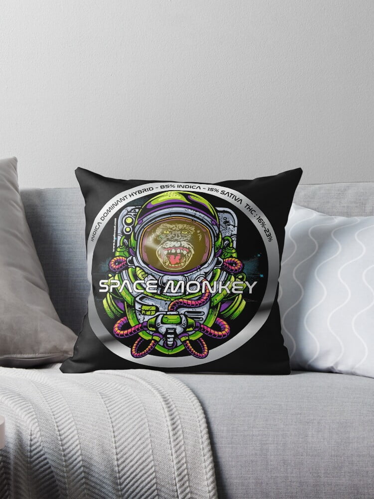 A NEW Space Monkey Cannabis Strain Art Throw Pillow Covers Cases ...