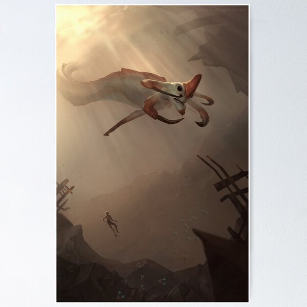 A NEW Subnautica - Reaper Leviathan Poster - Walmart.com