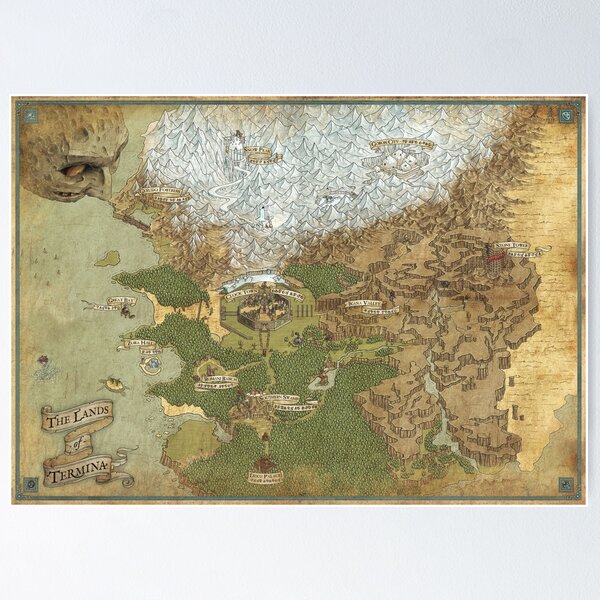 A NEW The Lands of Termina - Giclée Map Poster - Walmart.com